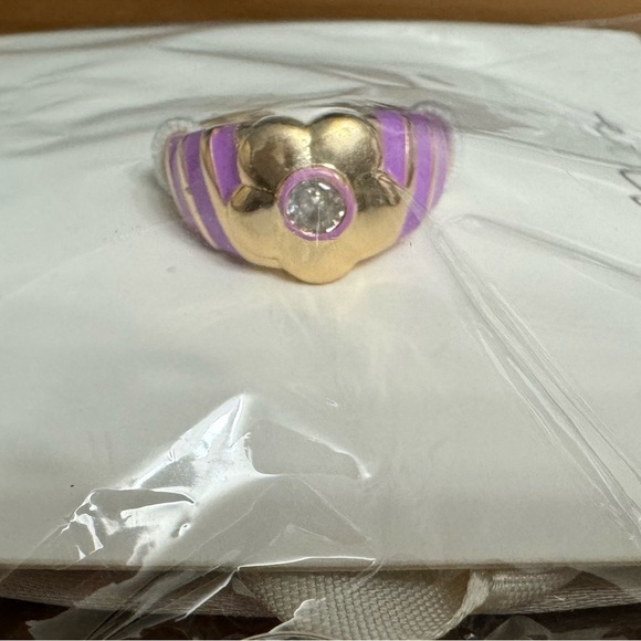 ettika | Jewelry | Ettika 8k Gold Plated Purple Flower Ring | Poshmark